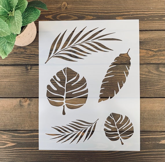 Palm Tree Leaf Stencil