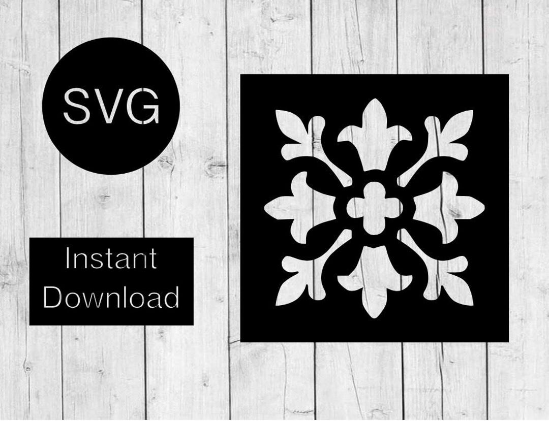 Tile Stencil SVG, Tile Stencil Cut File, Instant Stencil SVG, Farmhouse ...