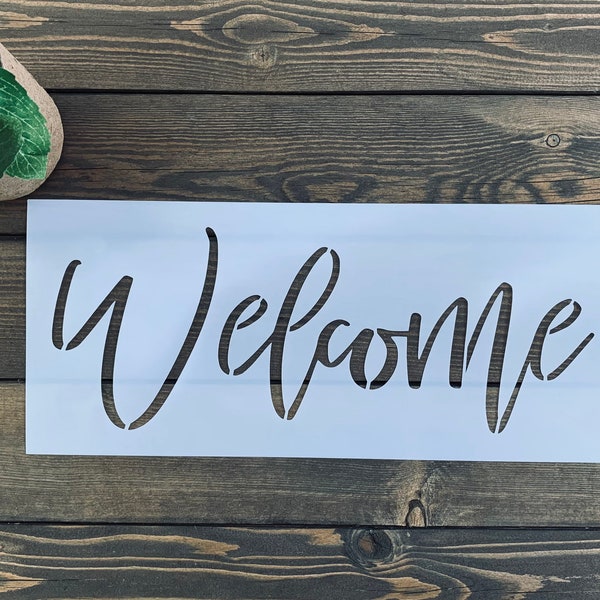 Welcome Stencil - Etsy