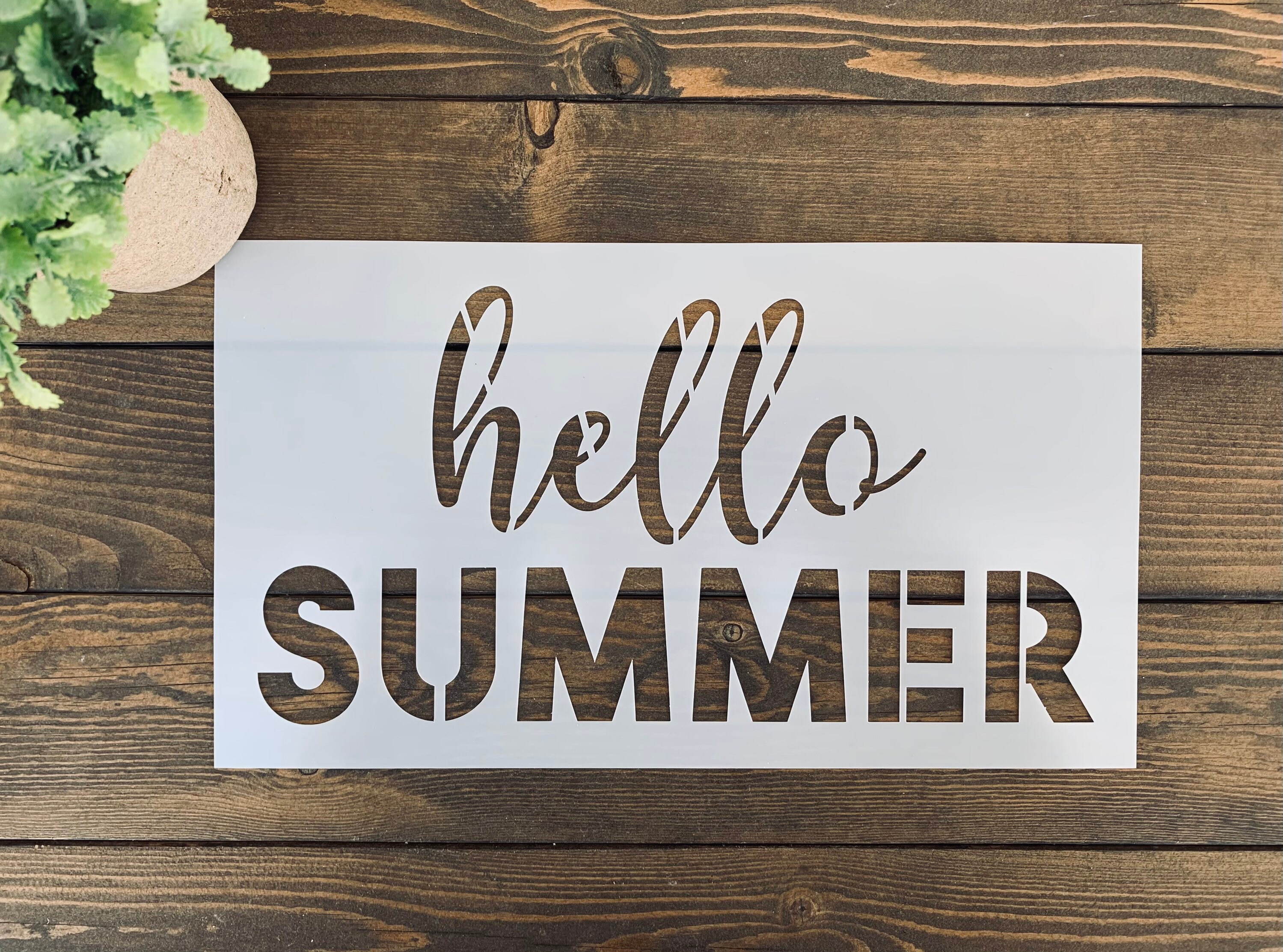 Stencil Reusable Hello Summer Stencil Summer Stencil Beach | Etsy