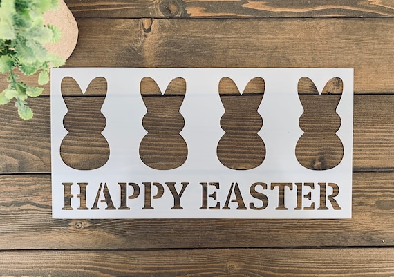Stencil Reusable Happy Easter Stencil Easter Stencil Easter | Etsy