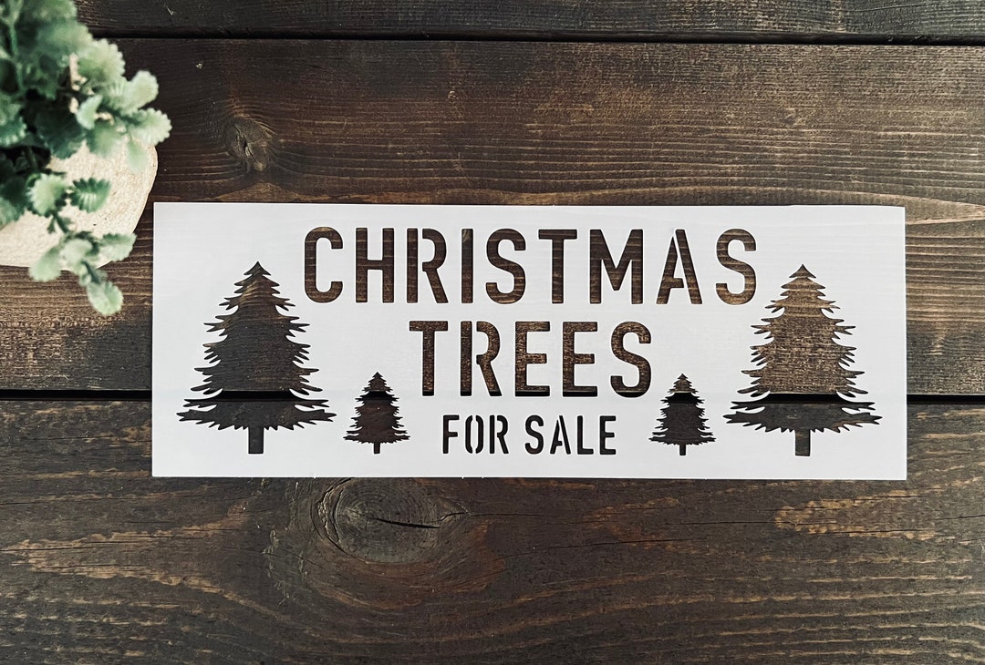 Stencil, Christmas Tree for Sale Stencil , Tree Stencil, Christmas Tree ...