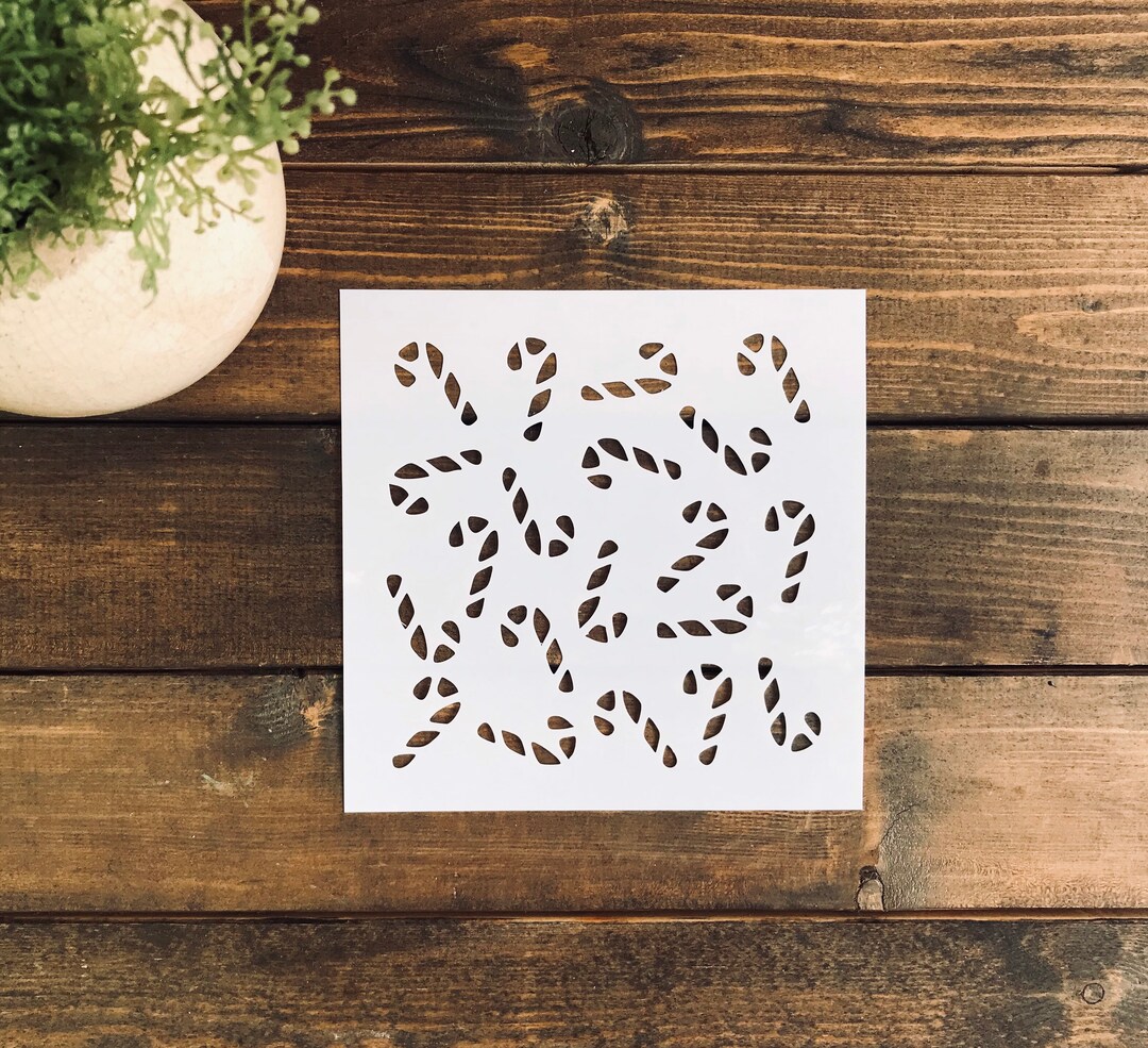 Stencil, Candy Cane Stencil, Christmas Cookie Stencil, Cookie Stencil ...