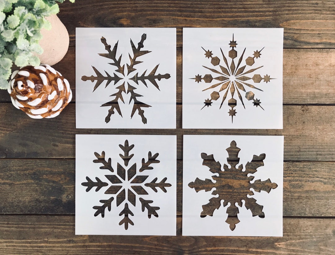 Stencil, Reusable Snowflake Stencil Bundle, Snowflake Stencil ...