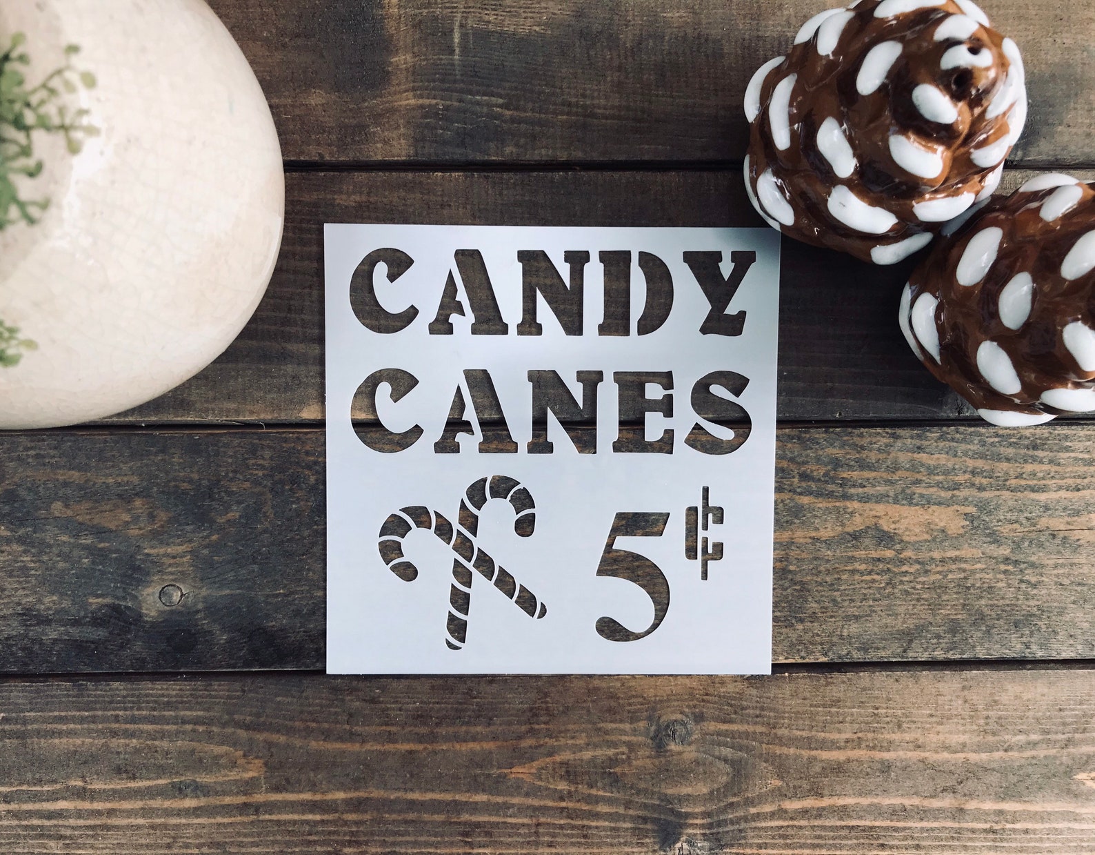 Stencil Reusable Candy Canes 5 Cents Stencil Candy Cane - Etsy