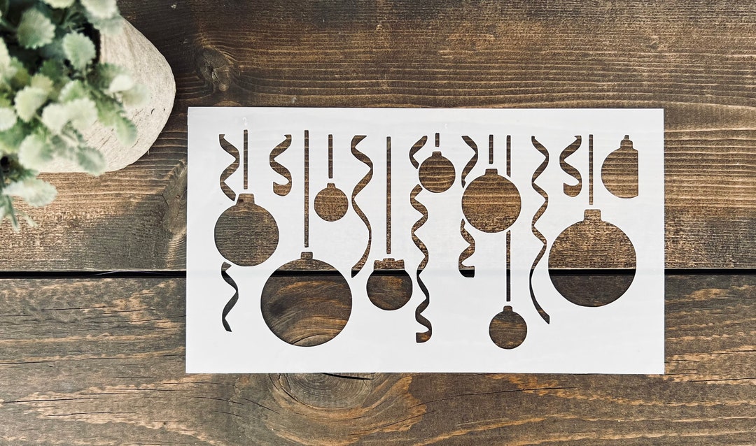 Stencil, Reusable Christmas Ornament Stencil, Light Stencil, Christmas ...