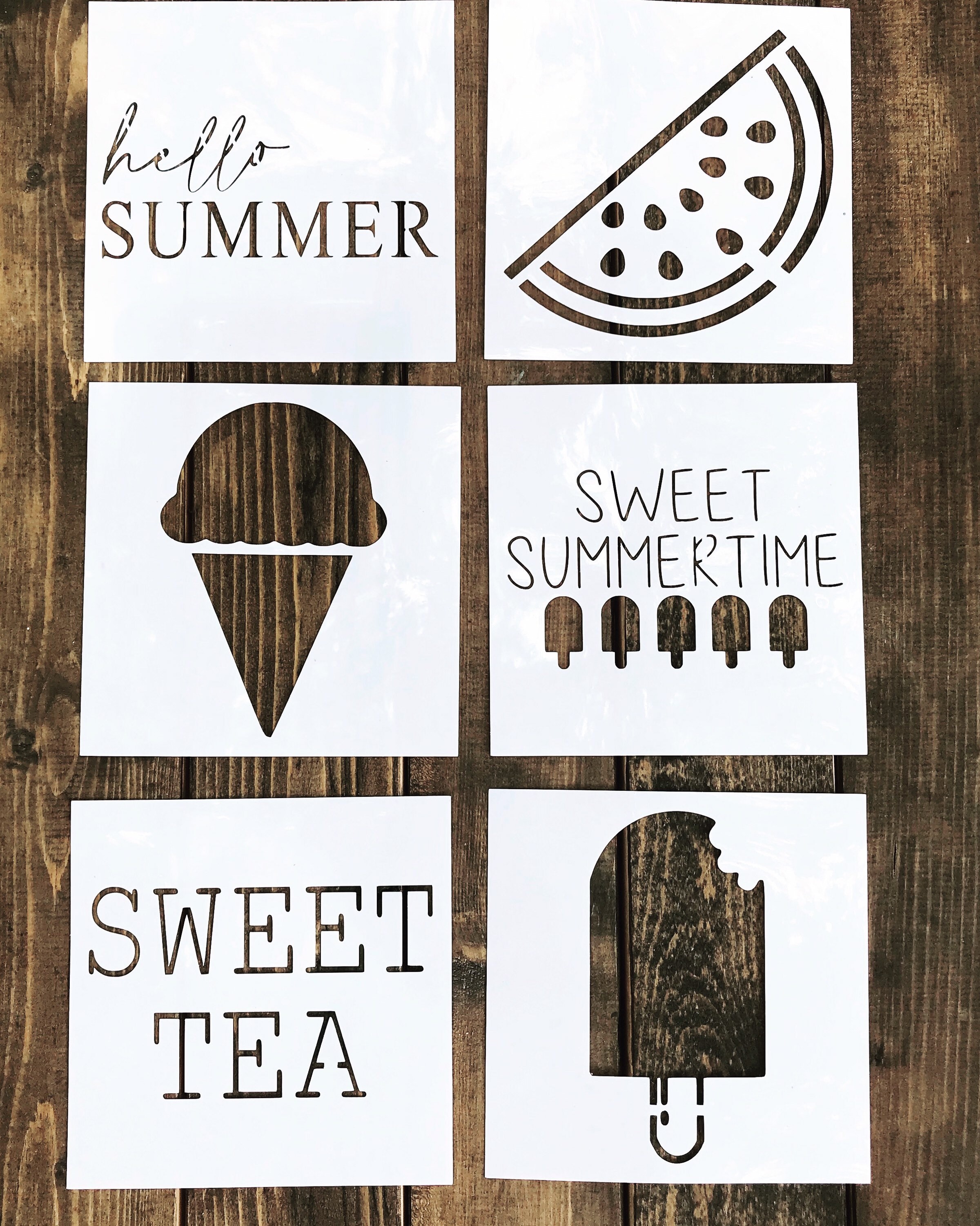 Summertime Stencils Summer Stencils Summer Time Stencils - Etsy
