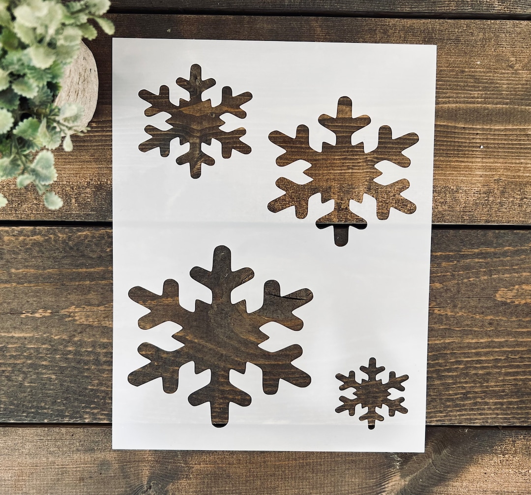 Stencil, Reusable Snowflake Stencil, Snowflake Stencil, Winter Stencil ...