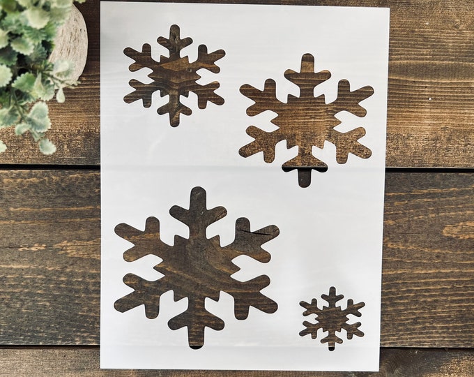 Stencil, Reusable Snowflake Stencil, Snowflake Stencil, Winter Stencil ...