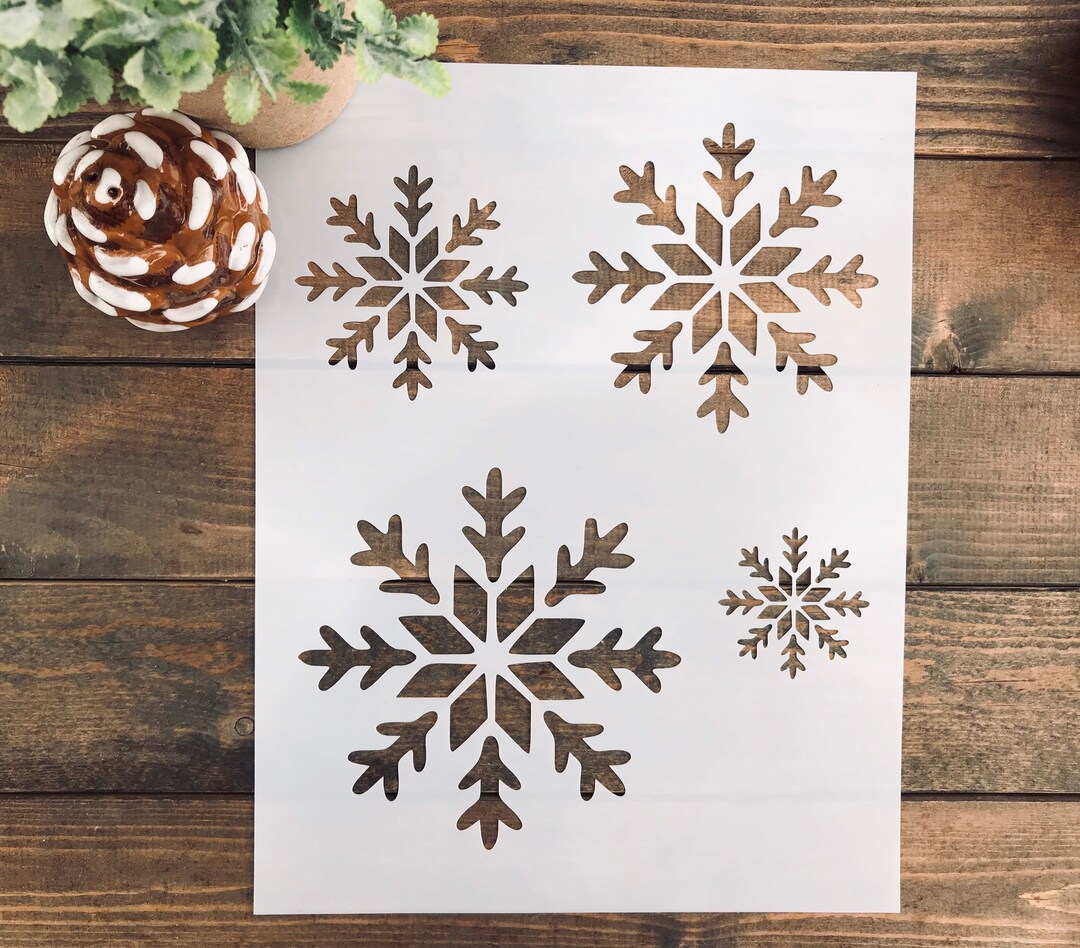 Stencil, Reusable Snowflake Stencil, Snowflake Stencil, Winter Stencil ...