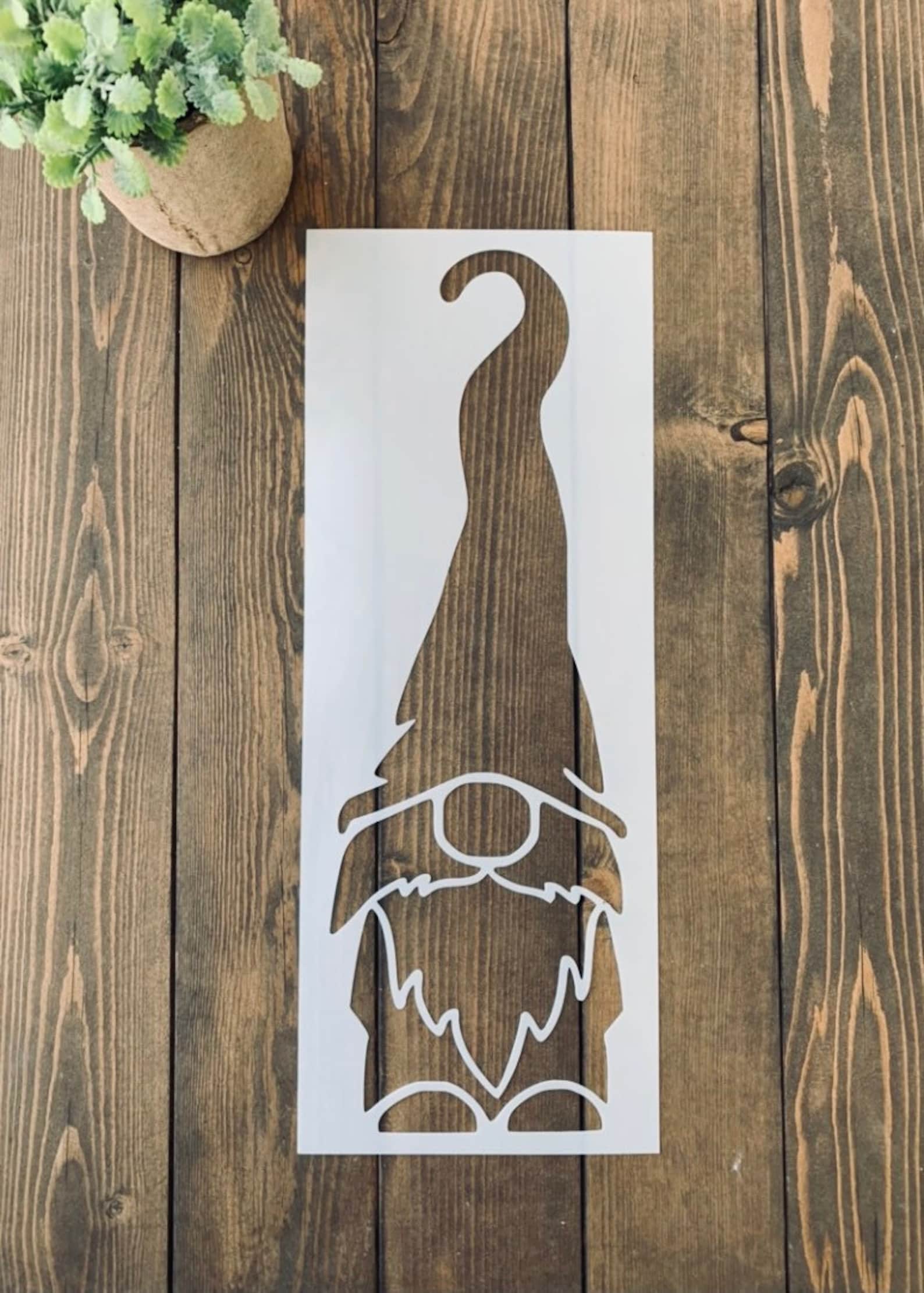 Stencil Reusable Gnome Stencil Garden Gnome Stencil Garden | Etsy