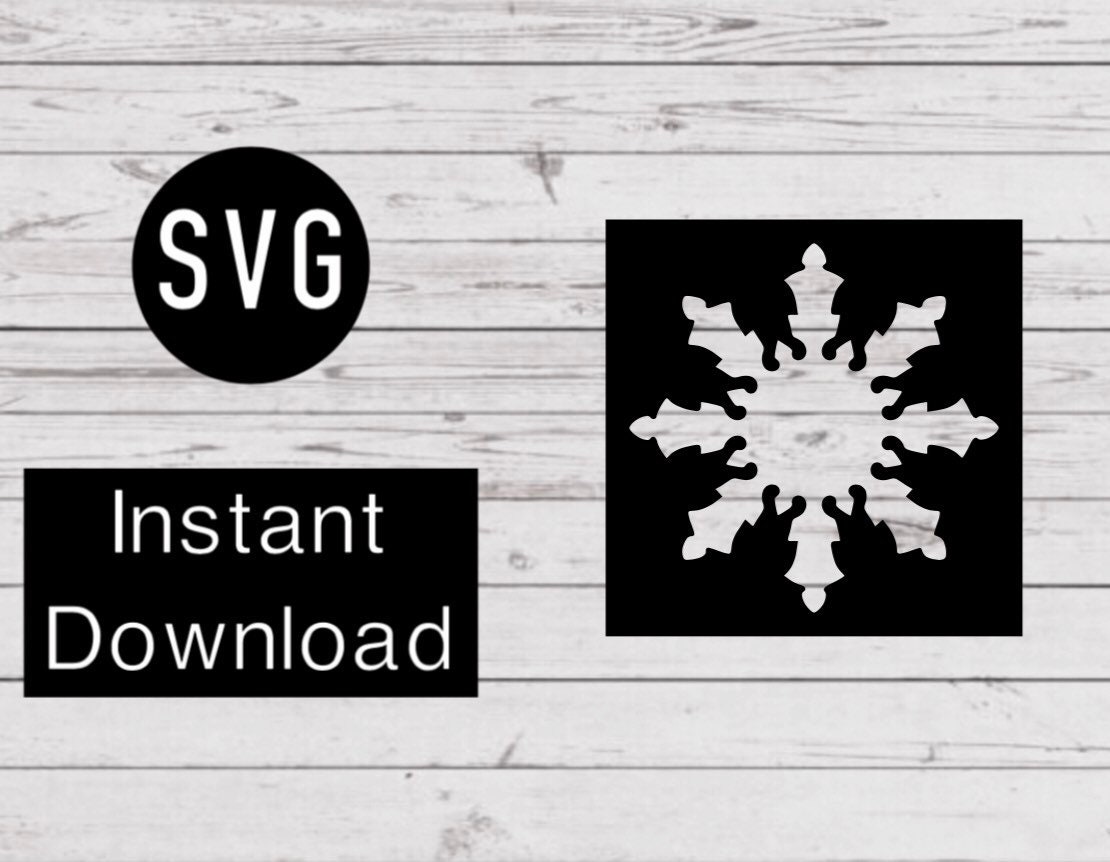 Snowflake Stencil SVG Snowflake SVG Snowflake Stencil | Etsy