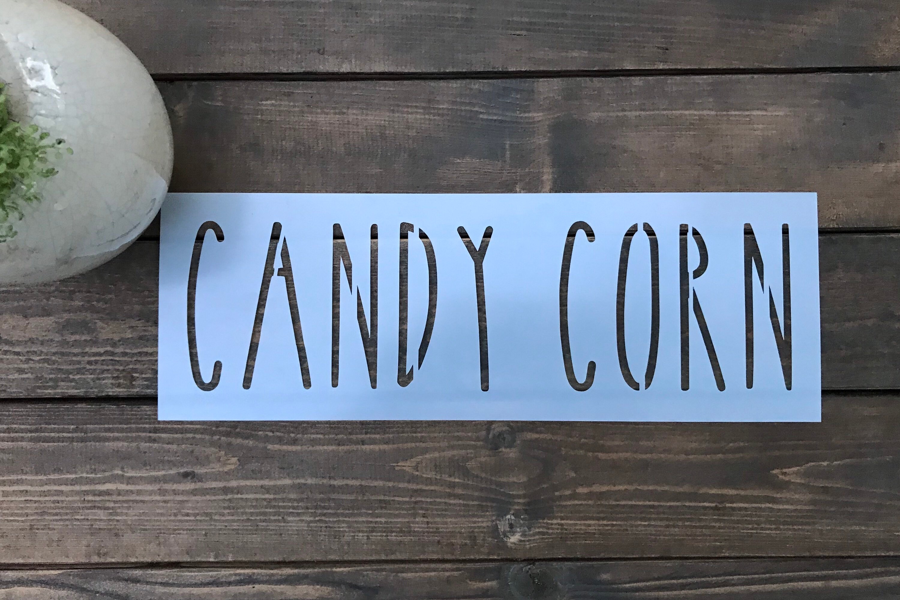 Stencil Candy Corn Word Stencil Halloween Stencils Gift | Etsy