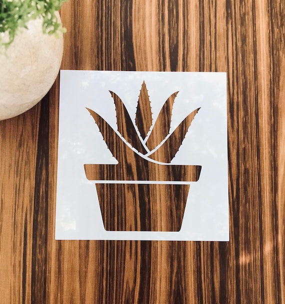 Stencil Aloe Plant Stencil Aloe Plant Mini Sign Stencil - Etsy