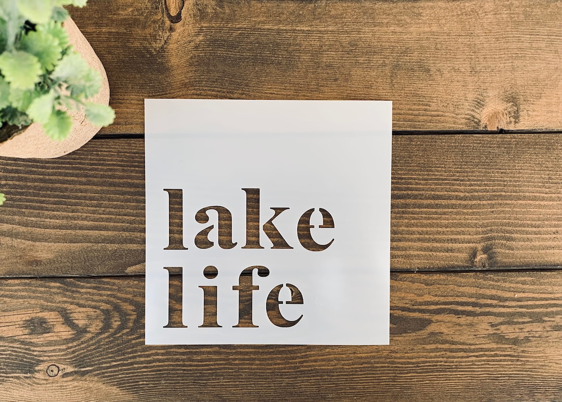 Reusable Lake Life Stencil, Lake Stencil, Summer Stencil, Lake Themed ...