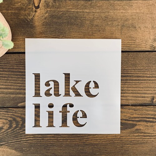 Reusable Lake Sign Stencil Lake Sign Lake Stencil Lake | Etsy