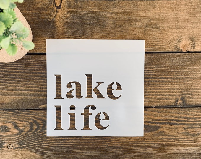 Reusable Lake Life Stencil, Lake Stencil, Summer Stencil, Lake Themed ...