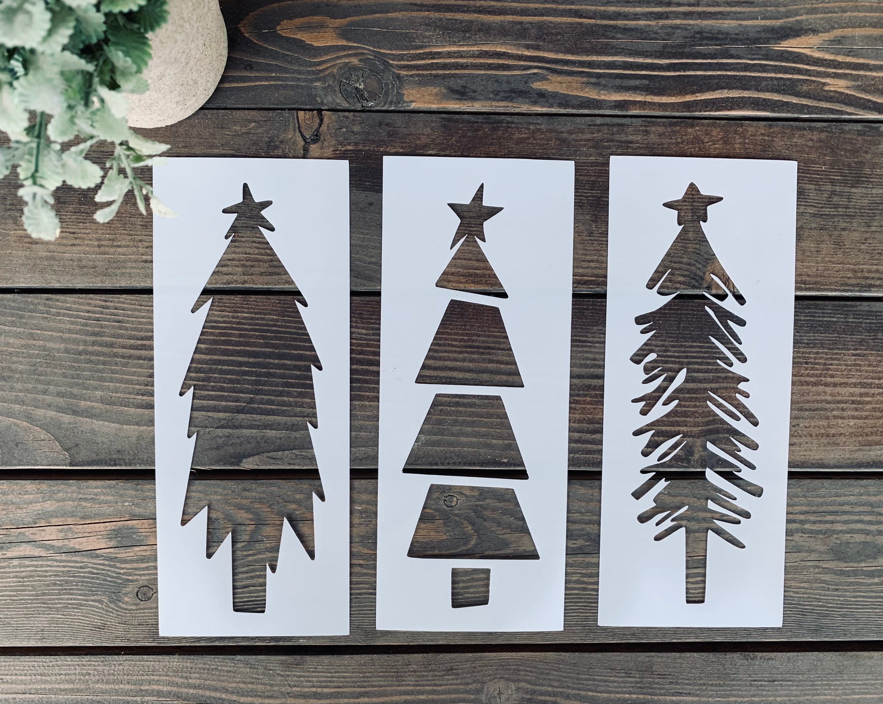 Stencil Reusable Skinny Tree Stencil Bundle Funky Tree - Etsy
