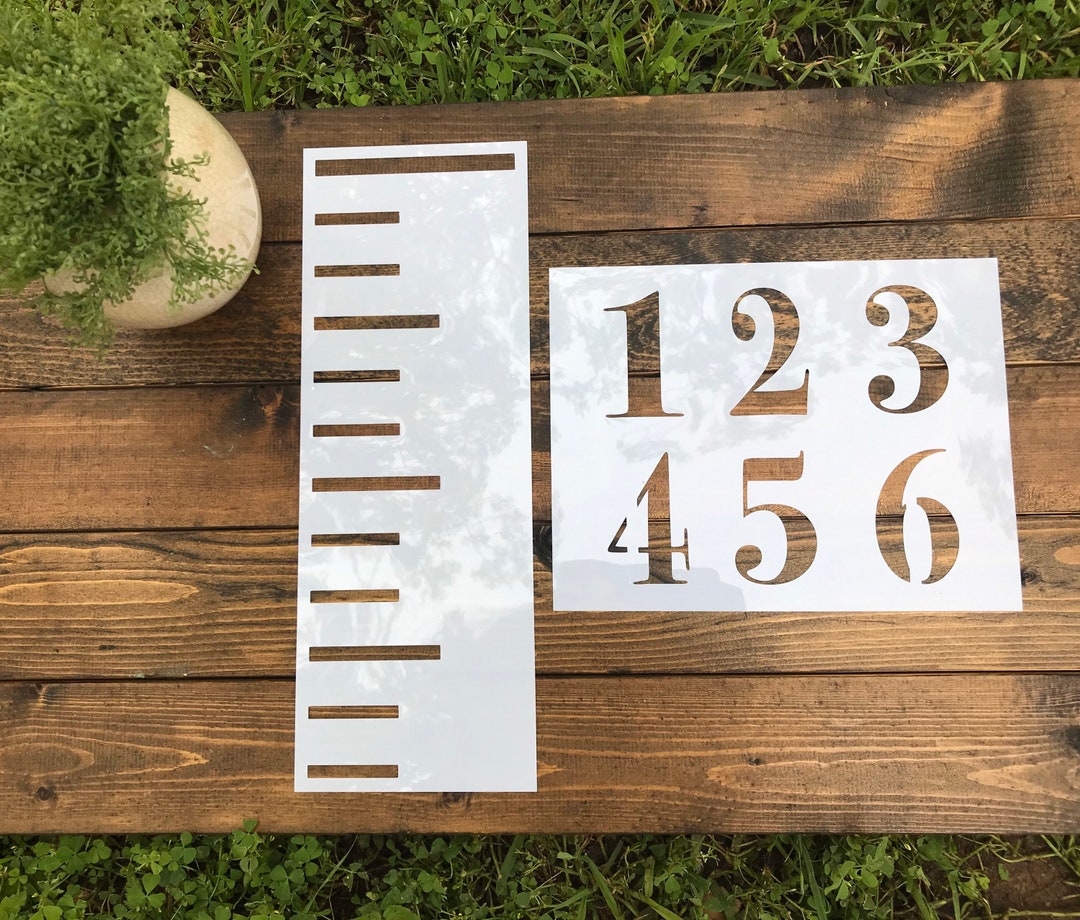 Growth Chart Reusable Stencil, Family Growth Chart, DIY Baby Shower ...
