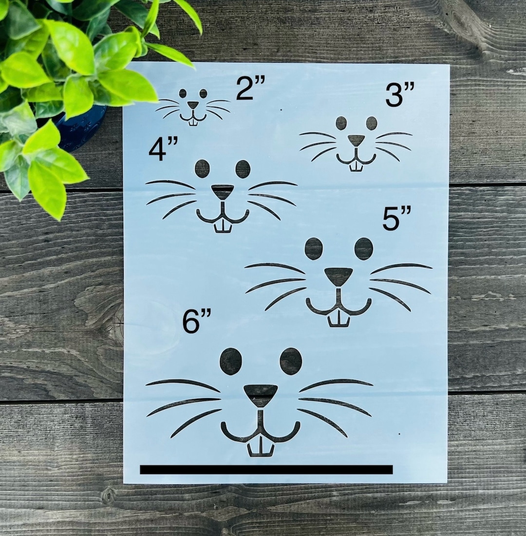 Stencil, Reusable Bunny Face Stencil, Easter Bunny Stencil, Easter ...