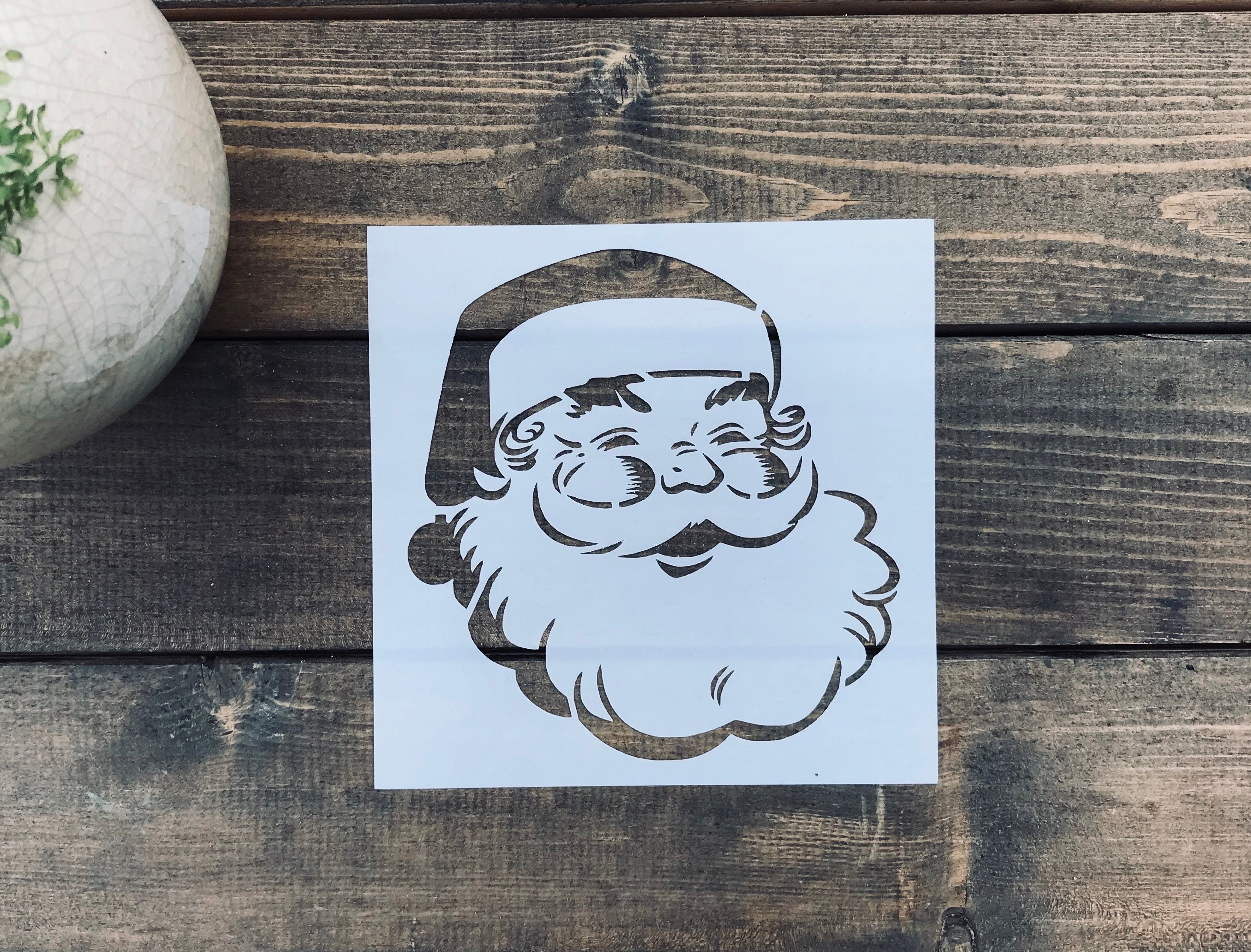 Reusable Santa Face Stencil, Christmas Crafting - Etsy