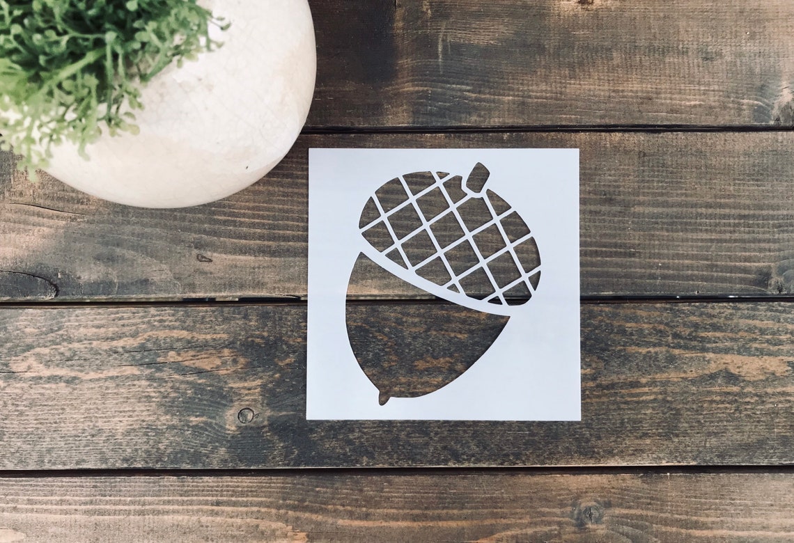 Stencil Acorn Stencil Fall Stencil DIY Pumpkin Gift for - Etsy