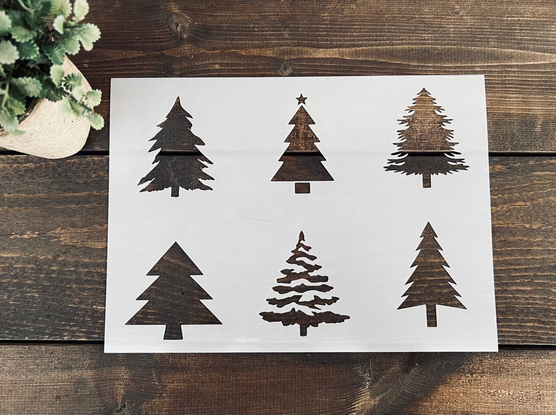 Stencil, Reusable Tree Stencil, Christmas Tree Stencil, Christmas Decor ...