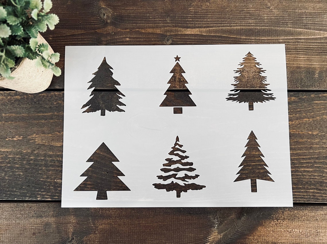 Stencil Reusable Tree Stencil Christmas Tree Stencil - Etsy