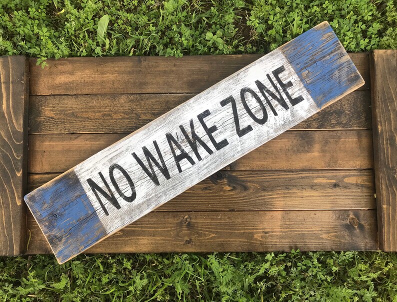 Reusable No Wake Zone Sign Stencil, Lake House Decor - Etsy