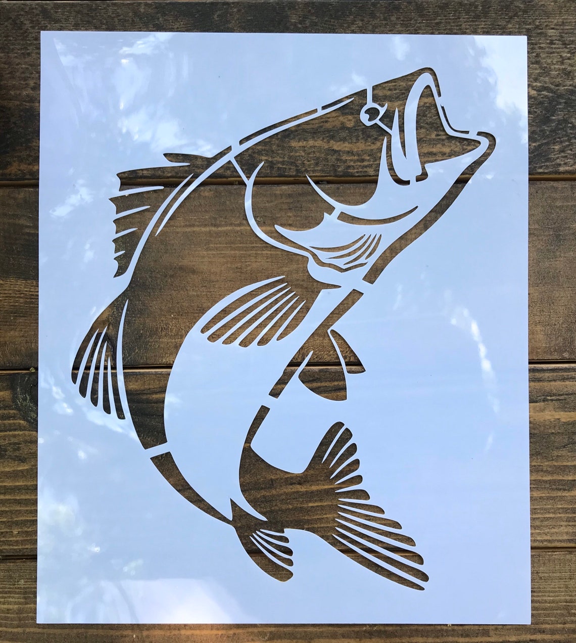 Reusable Fish Stencil Reusable Bass Stencil Fishing Stencil - Etsy