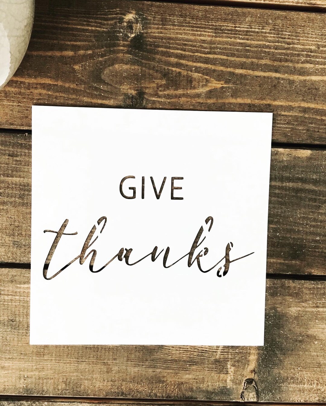 Stencil, Give Thanks Stencil, Thanksgiving Stencil, Fall Stencil, DIY ...