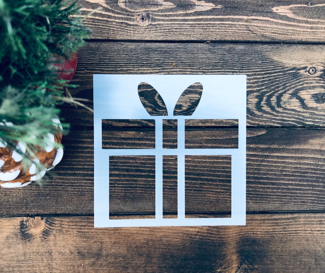 Stencil Reusable Gift Box Stencil Bundle Christmas Present | Etsy