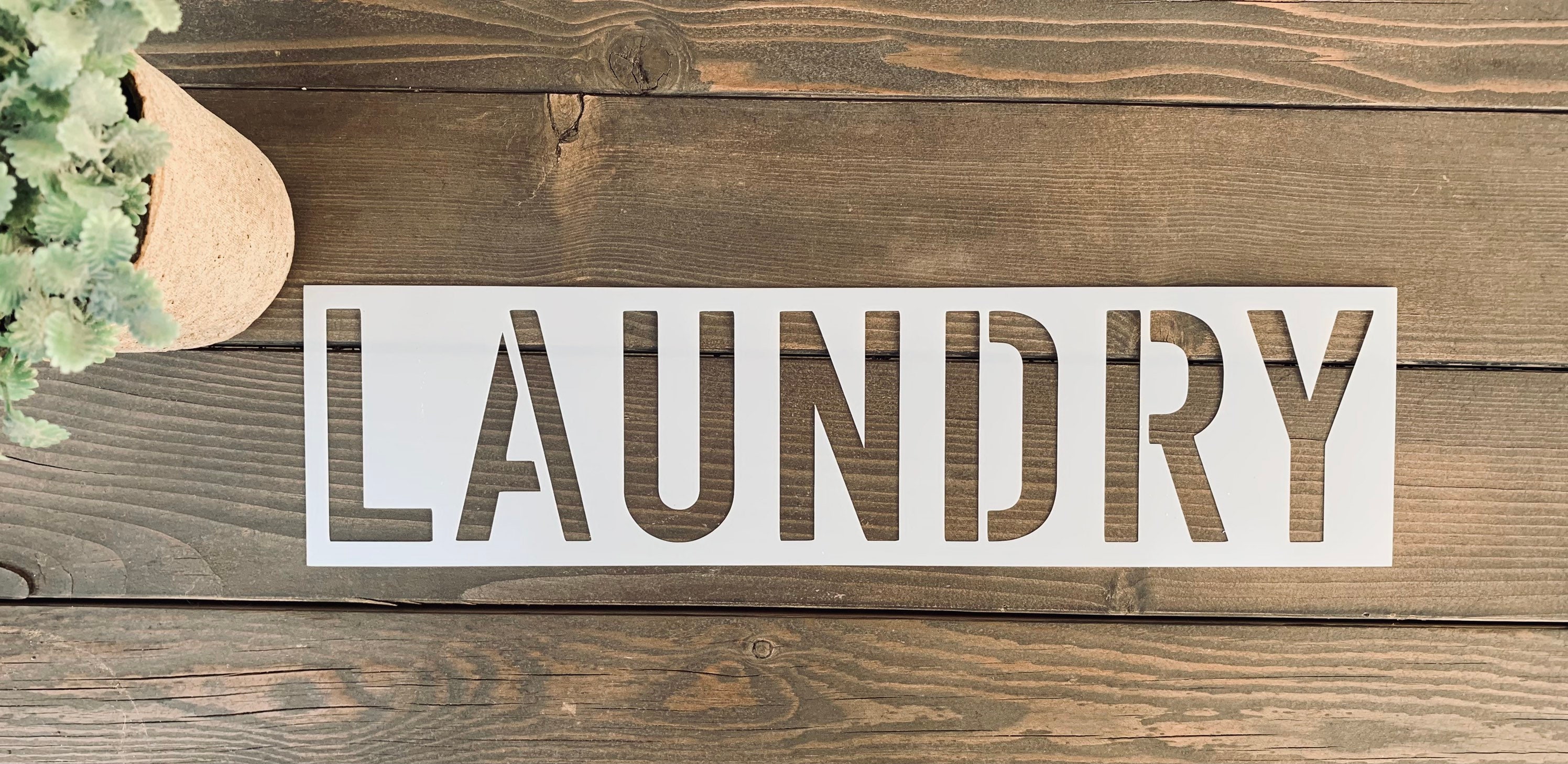 Stencil Reusable Laundry Stencil Laundry Word Stencil - Etsy