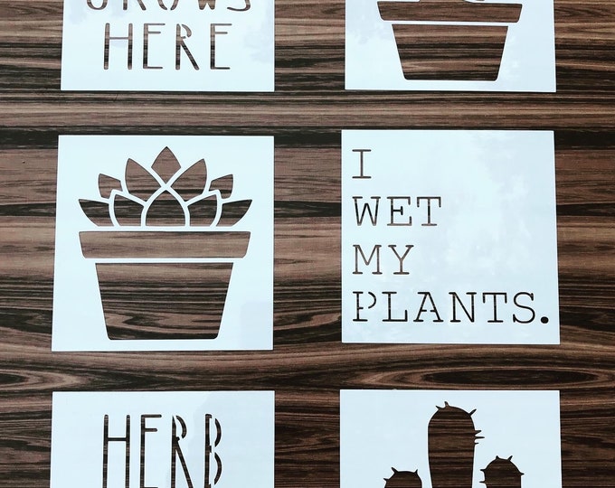 Plant Stencils, Spring Stencils, Cactus Stencil, Stencils for Painting ...