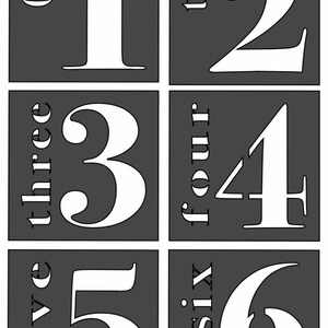 Reusable Number Block Stencil Bundle - Etsy