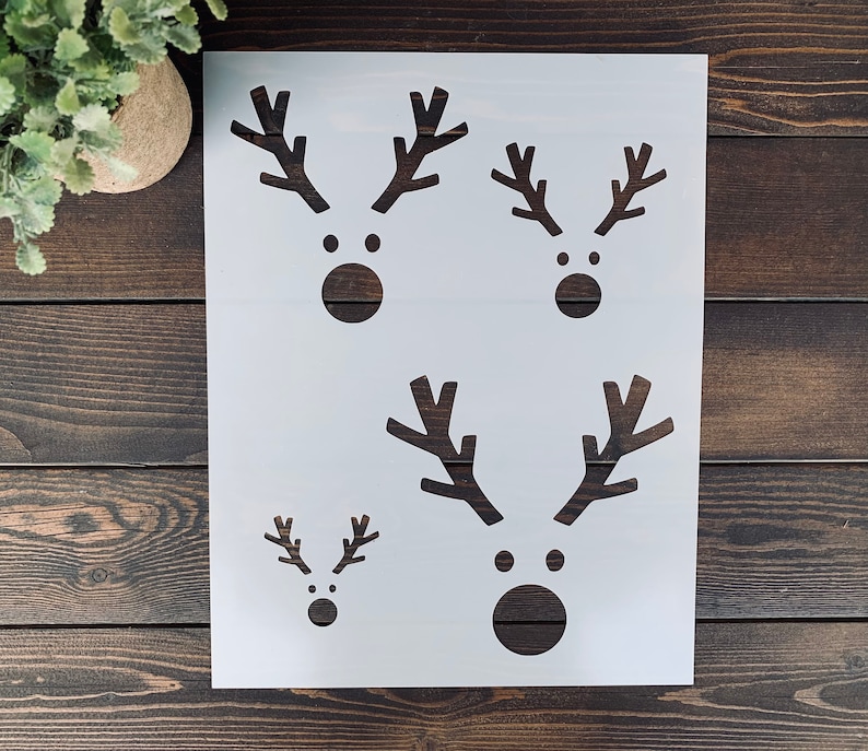 stencil-reusable-reindeer-stencil-reindeer-face-stencil-etsy-uk
