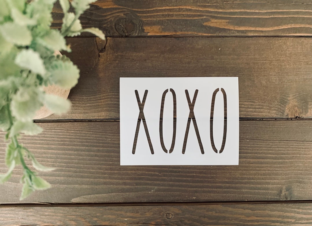 Stencil, XOXO Word Stencil, Valentine Stencils, Valentine Skinny Word ...