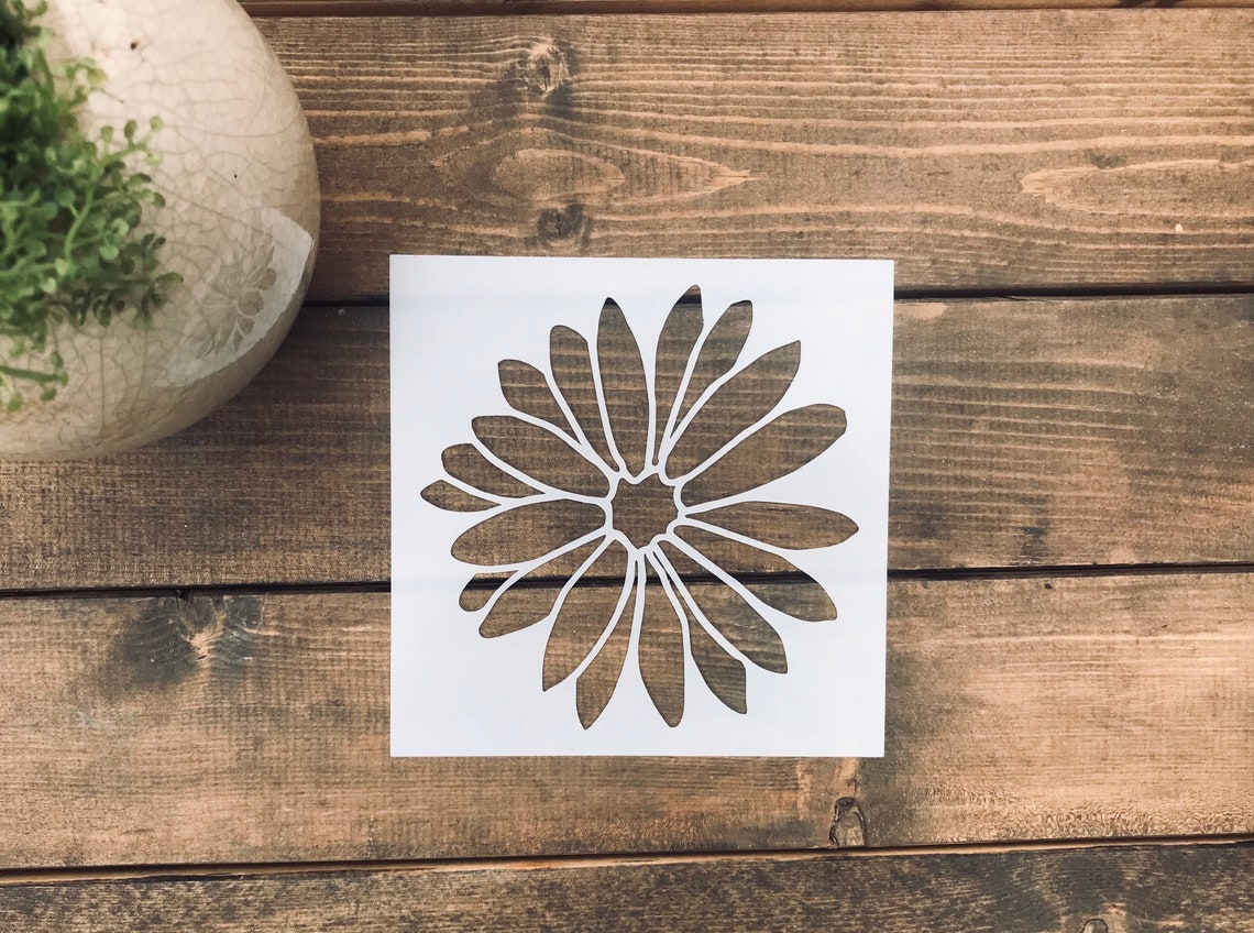 Stencil Daisy Stencil Flower Stencil DIY Daisy Gift for - Etsy