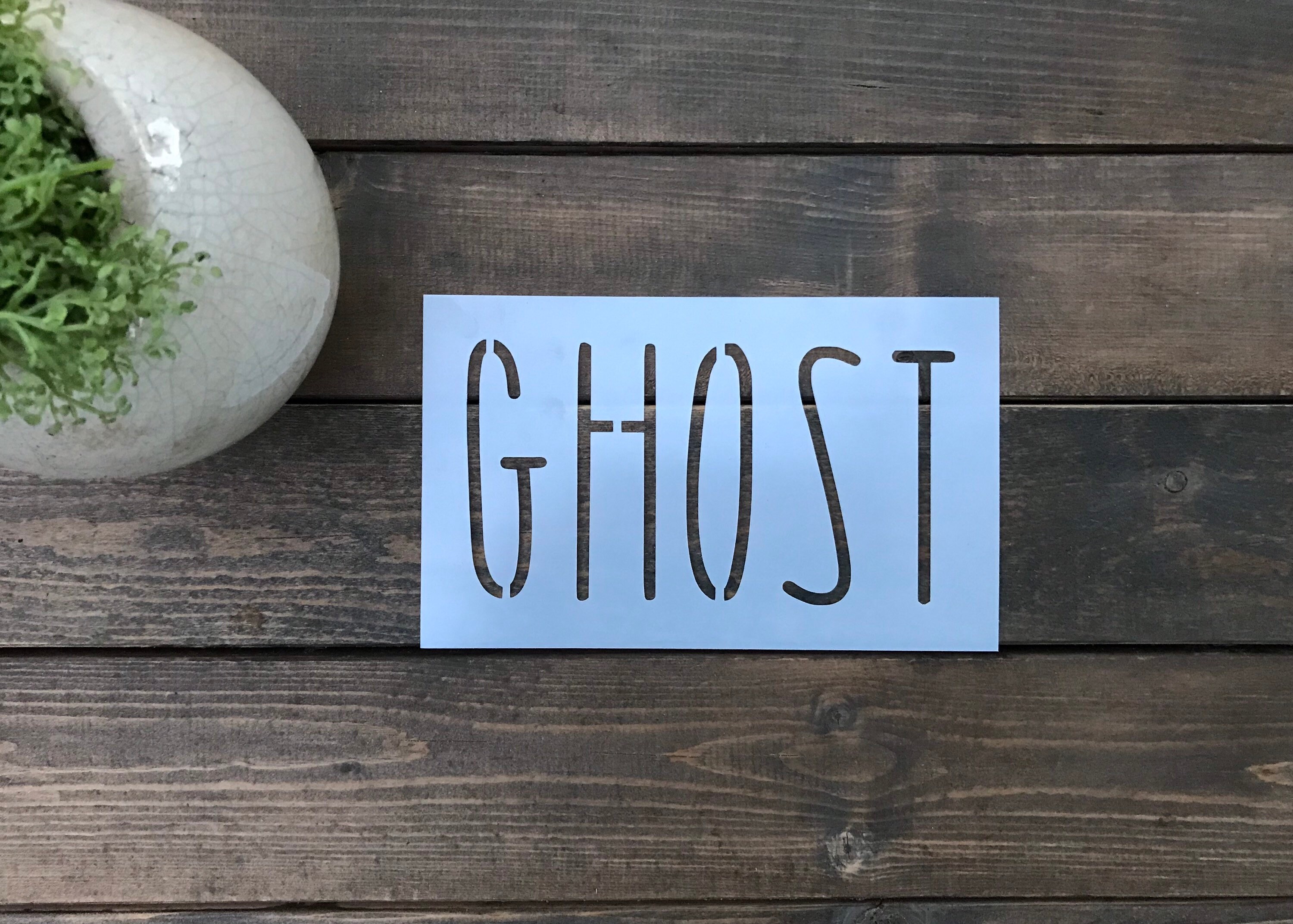 Stencil Ghost Word Stencil Halloween Stencils Gift For | Etsy