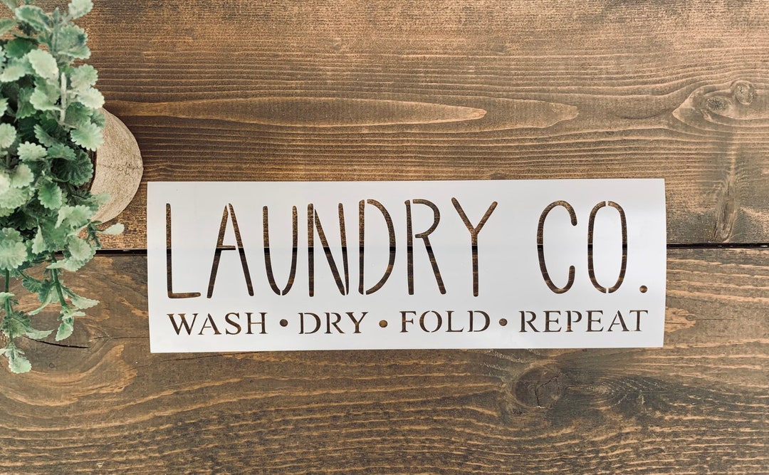 Reusable Laundry Room Stencil, DIY Home Decor - Etsy