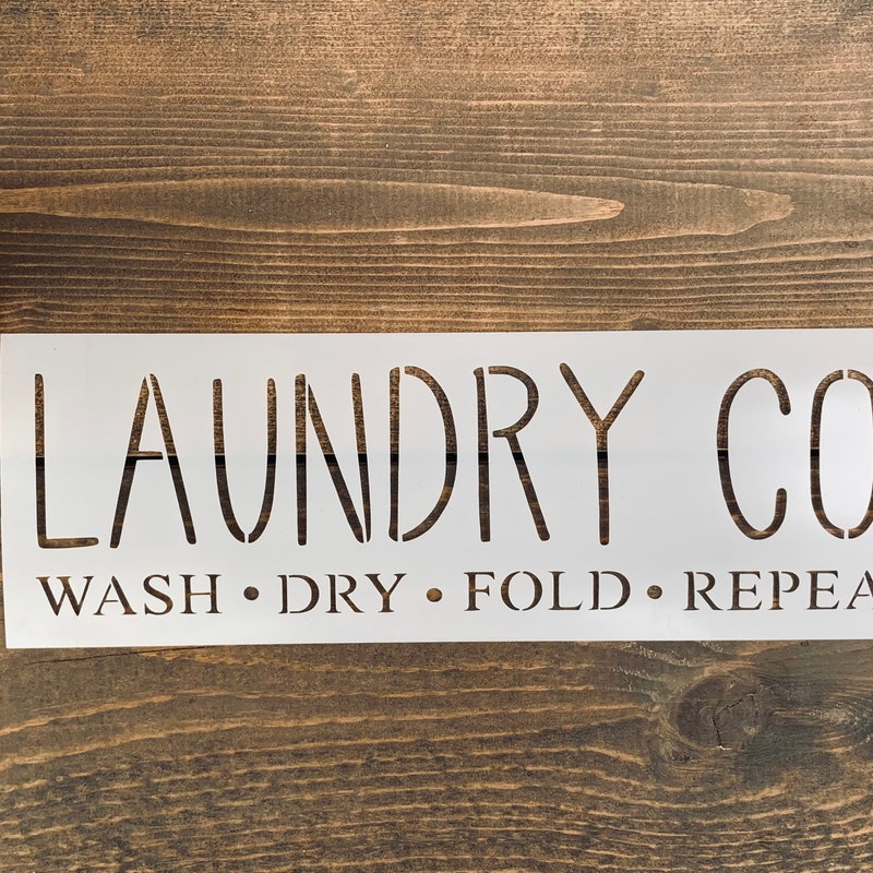 Laundry Stencil - Etsy