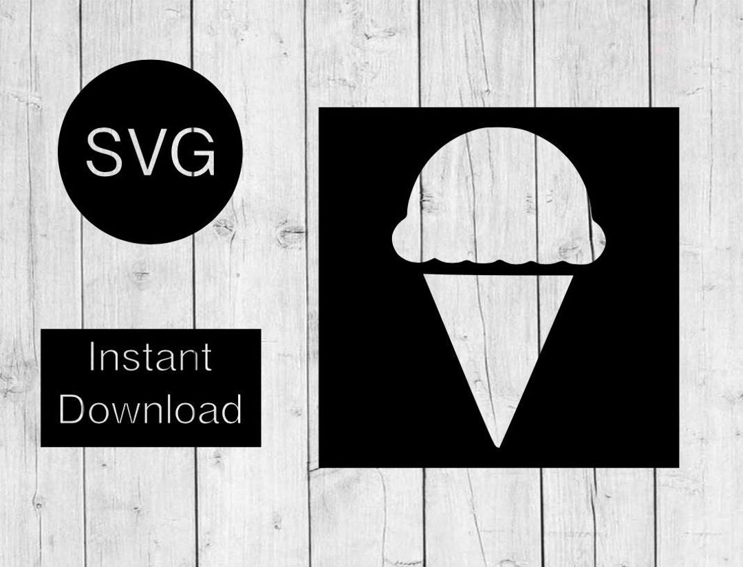Snow Cone Stencil SVG, Ice Cream Cone Cut File, Summer SVG, Snow Cone ...