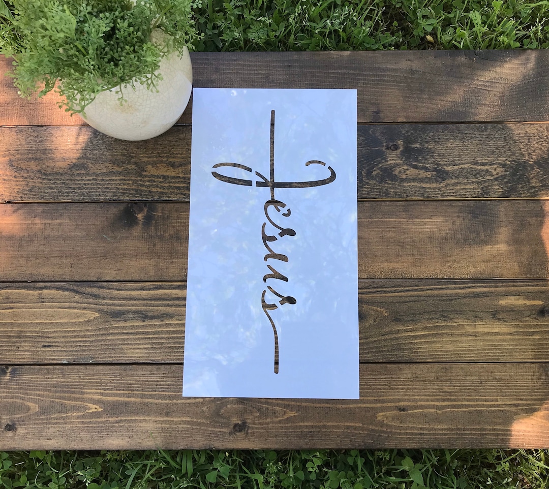 Jesus Cross Stencil (reusable) - Etsy
