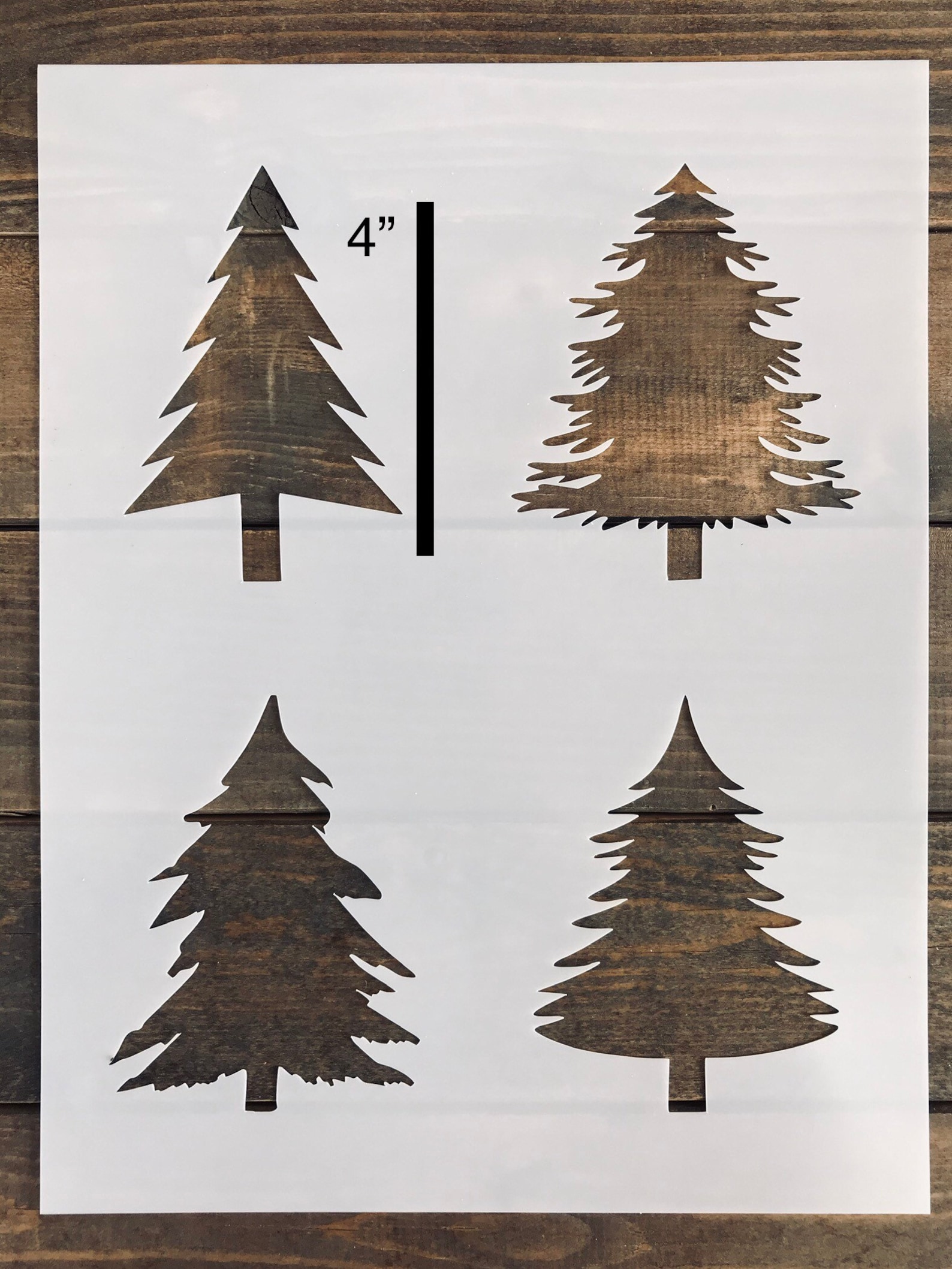 Stencil Reusable Tree Stencil Christmas Tree Stencil | Etsy