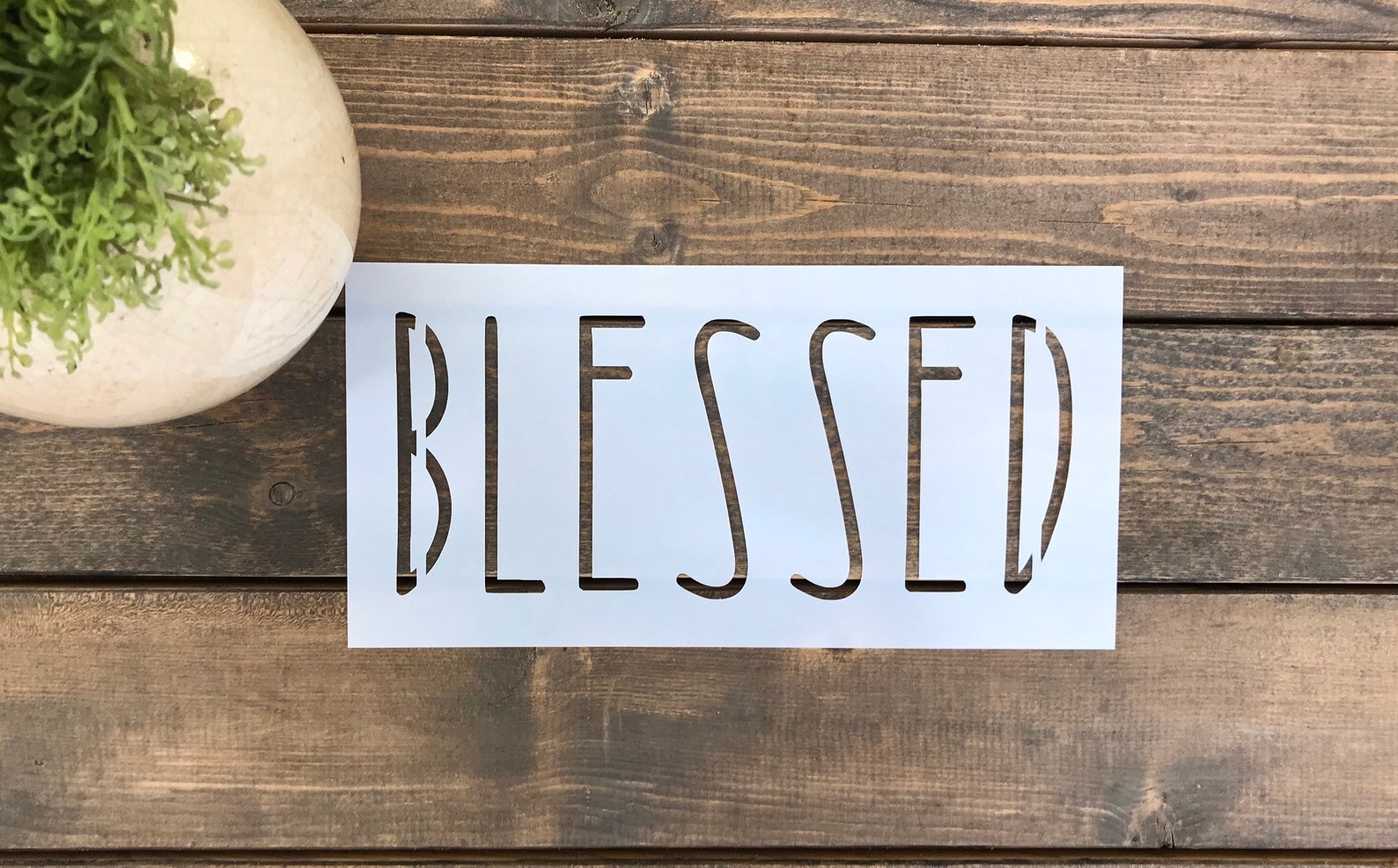 Stencil Blessed Word Stencil Fall Stencils Skinny Font - Etsy