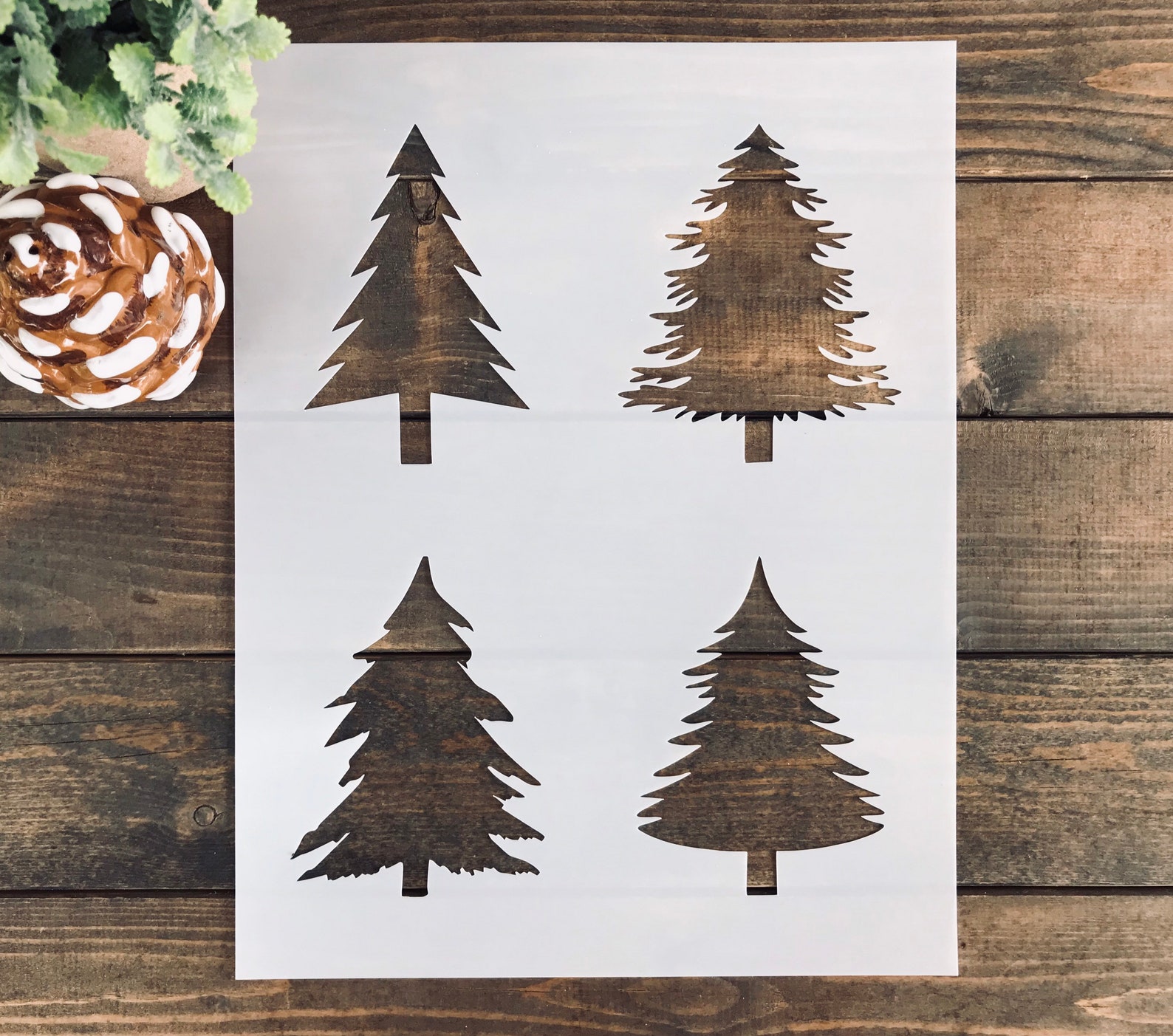 Stencil Reusable Tree Stencil Christmas Tree Stencil | Etsy