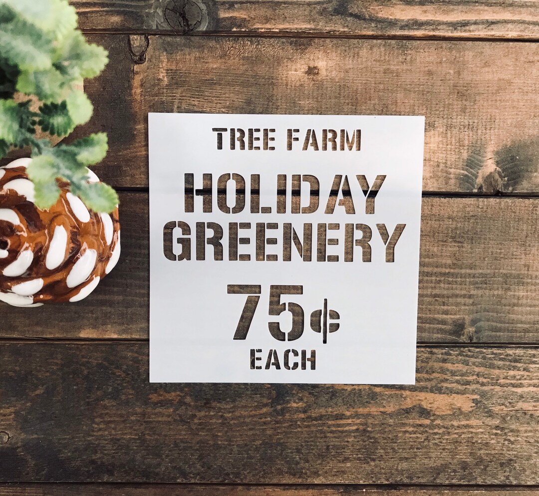 Reusable Holiday Greenery Stencil, DIY Christmas Decor - Etsy