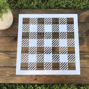 Buffalo Plaid Stencil - Buffalo Plaid Pattern - Buffalo Check Stencil ...