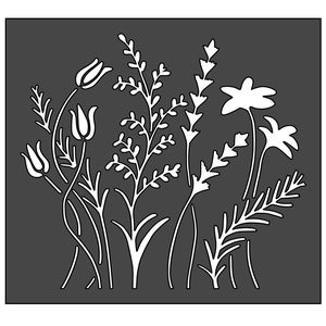 Reusable Wild Flowers Stencil, Flower Stencils for Painting, Mother’s ...