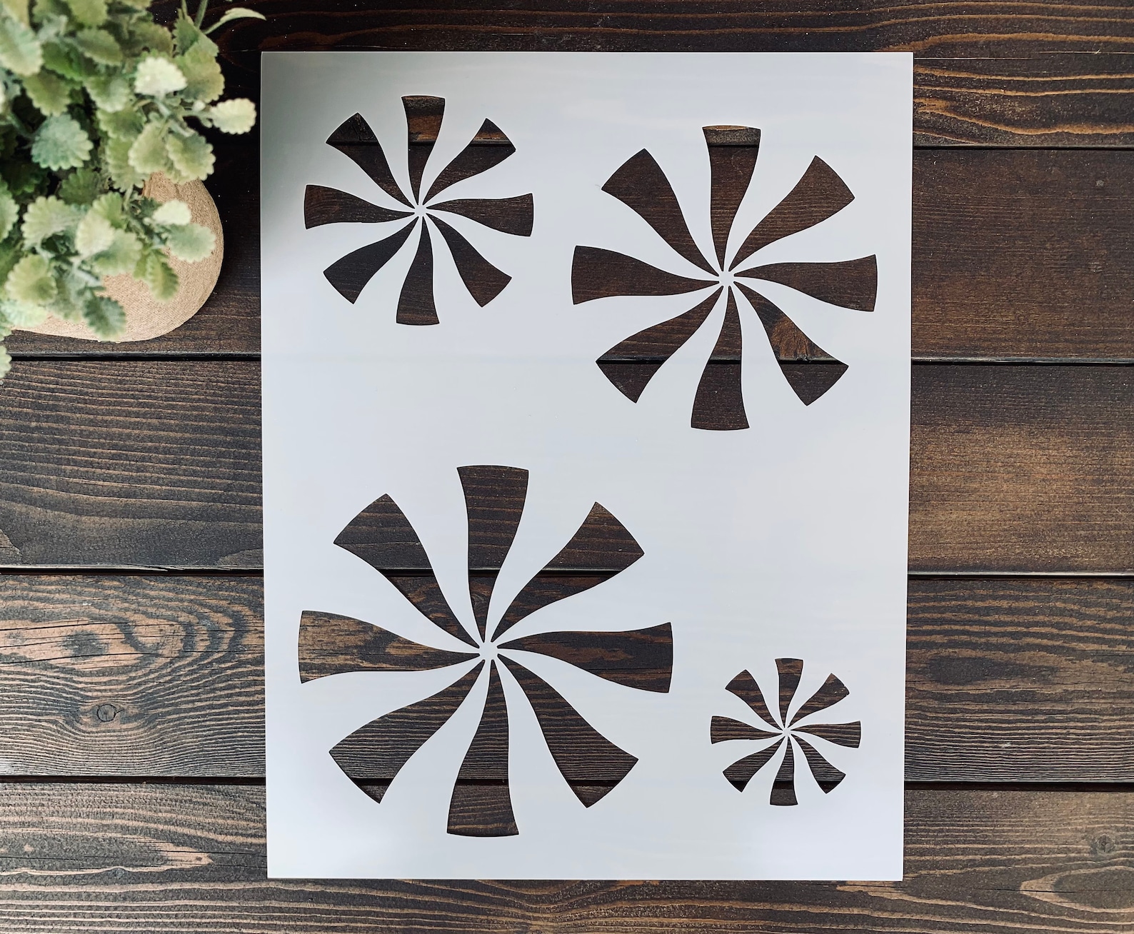 Stencil Reusable Peppermint Stencil Sheet Christmas Stencil - Etsy